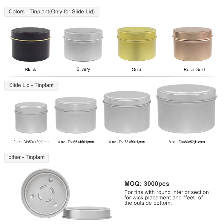 Factory custom printed tin candle cans