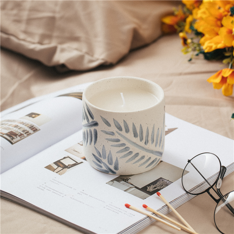 Modern Nordic decorative ceramic candle jar