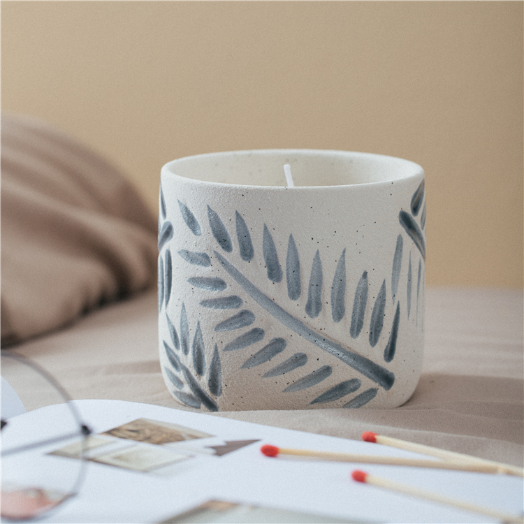 Modern Nordic decorative ceramic candle jar