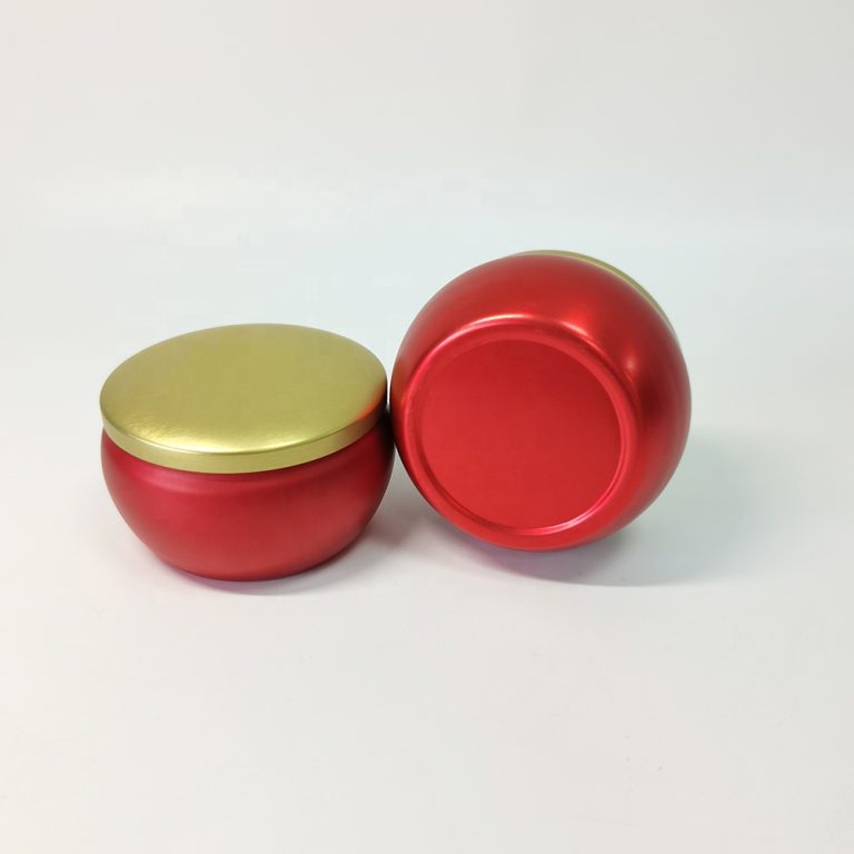 Red and gold candle tin