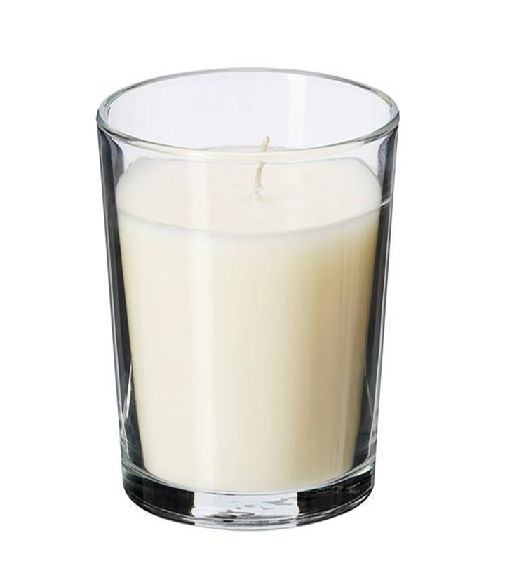 Scented candle glass container with lid