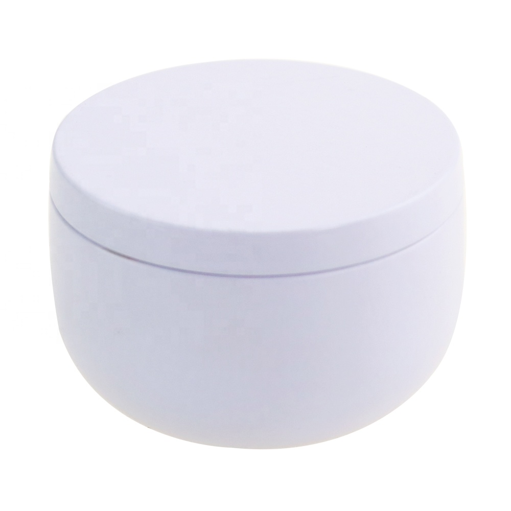 Solid color metal candle tin