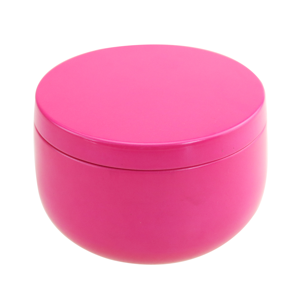Solid color metal candle tin